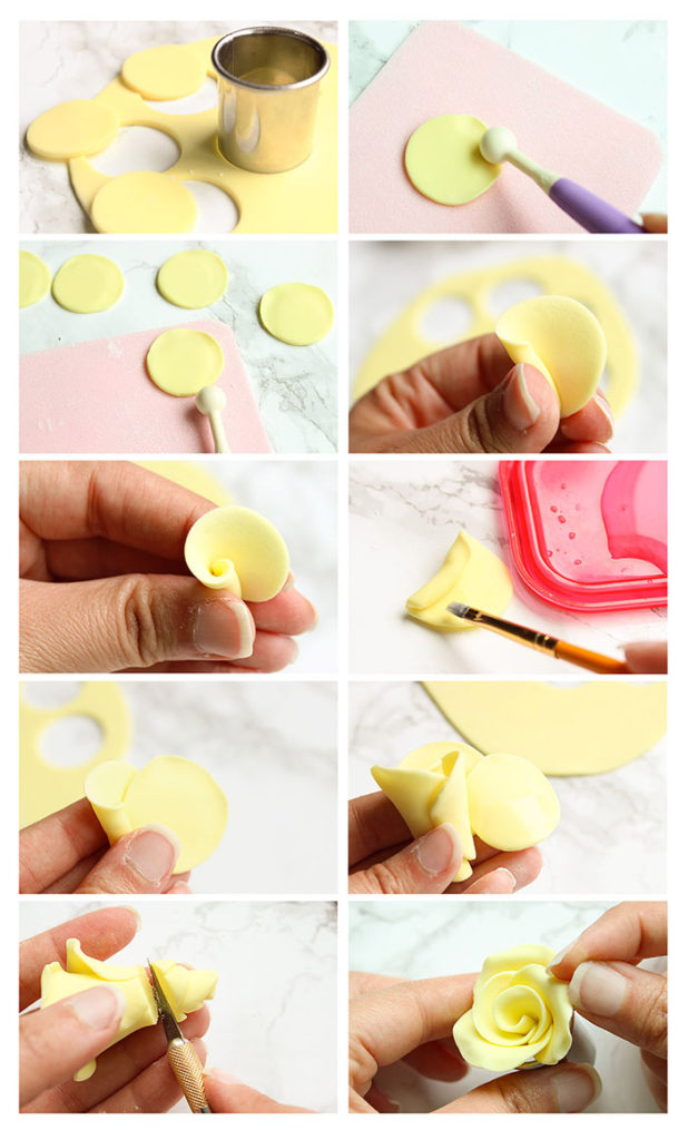 Yellow Rose Tea Party Cupcake Topper - The Fit and Healthy Baker